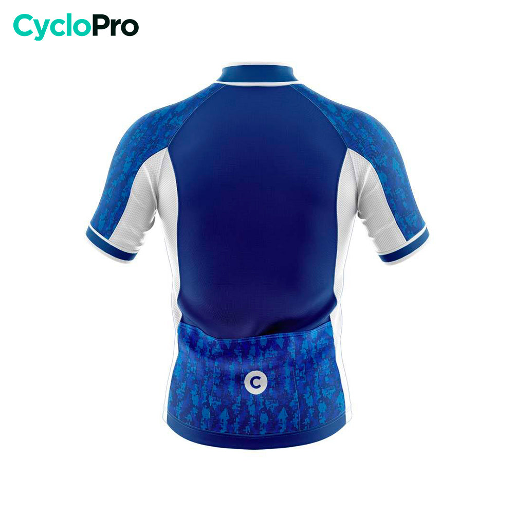 Maillot Cycliste Route Bleu - Pixel+ | CycloPro