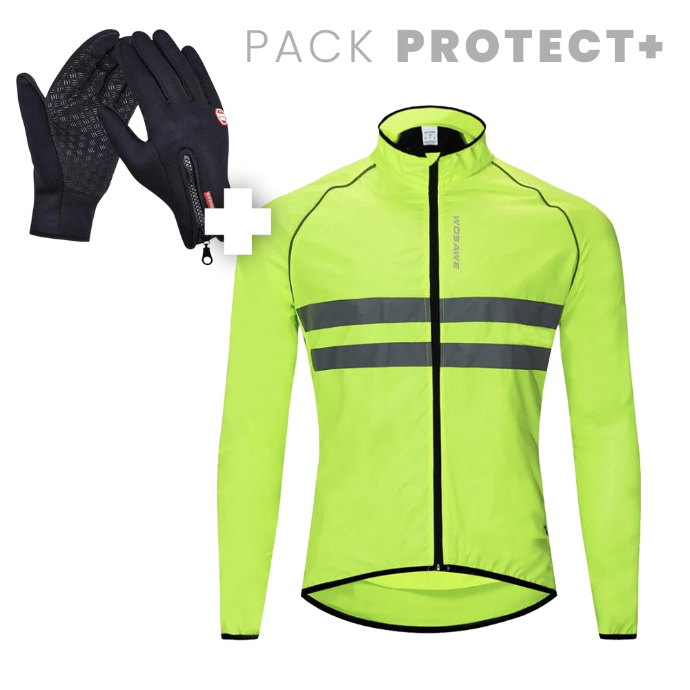 Pack Protect+ | Cycliste Coupe-vent et Gants – CycloPro