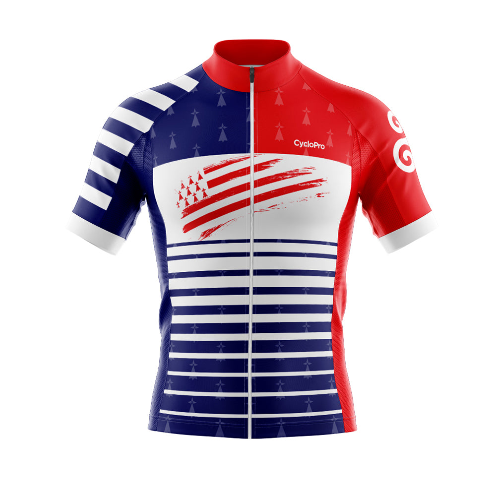 Tenue De Cyclisme Rouge et Bleue Bretagne | CycloPro