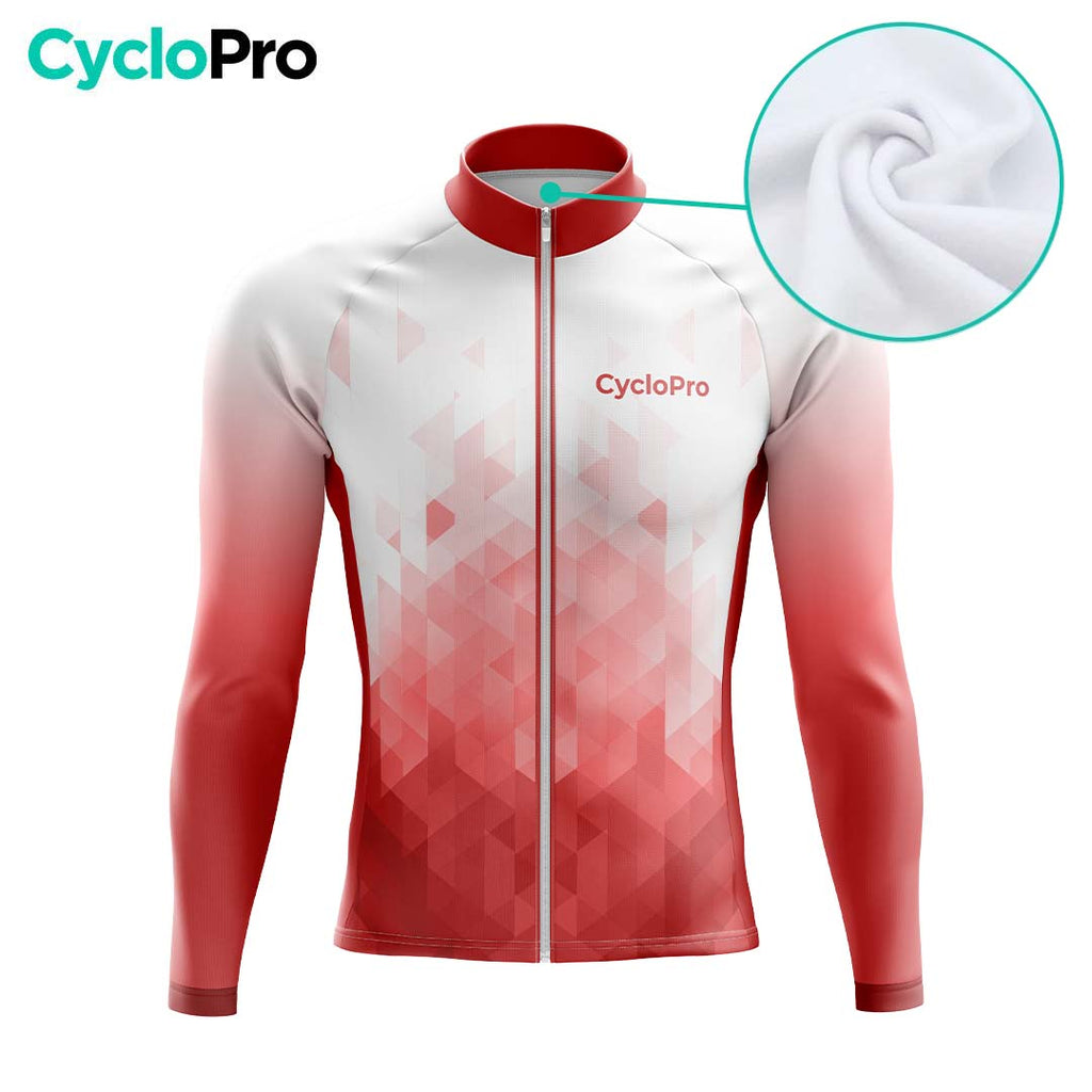 TENUE CYCLISTE HIVER HOMME ROUGE - CRISTAL+ - CycloPro