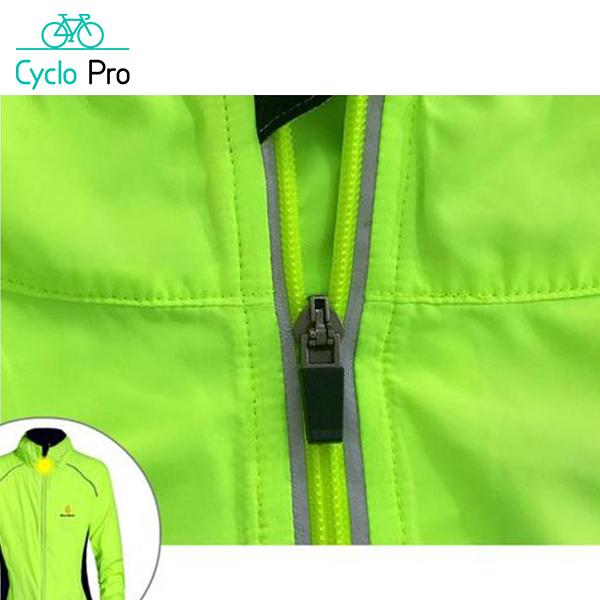 Veste de cyclisme coupe-vent et réfléchissant - CycloPro